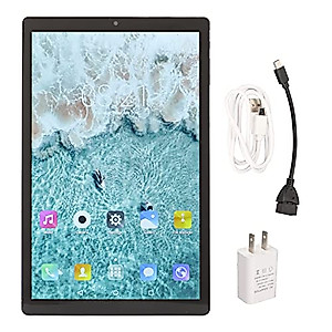 RTLR Orange Tablet, HD Tablet 5800mAh 5G WiFi 10.1 Inch 3 Card Slots for Office (US Plug)