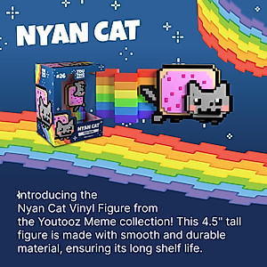 Youtooz Nyan Cat Vinyl Figure, 4.5" Meme Nyan Cat Figure, Flying Poptart Cat Figure, Nyan Cat Toy Meme Collection Based on Famous Internet Meme
