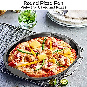 Giantex 10-Piece Nonstick Bakeware Set, Round and Square Baking Pans, Baking Sheets, Chip and Pizza Pan, Crisper Pan, Roasting Trays, 12-Cup Muffin and Loaf Pans, Cookie Sheet, Steel Baking Set