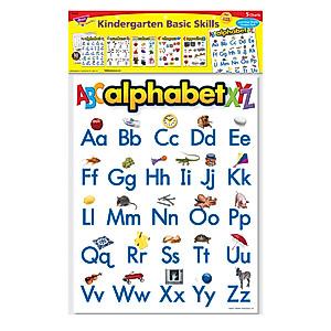 TREND enterprises, Inc. Kindergarten Basic Skills Learning Chts Combo Pk, Set 5, Multi, (T-38920)