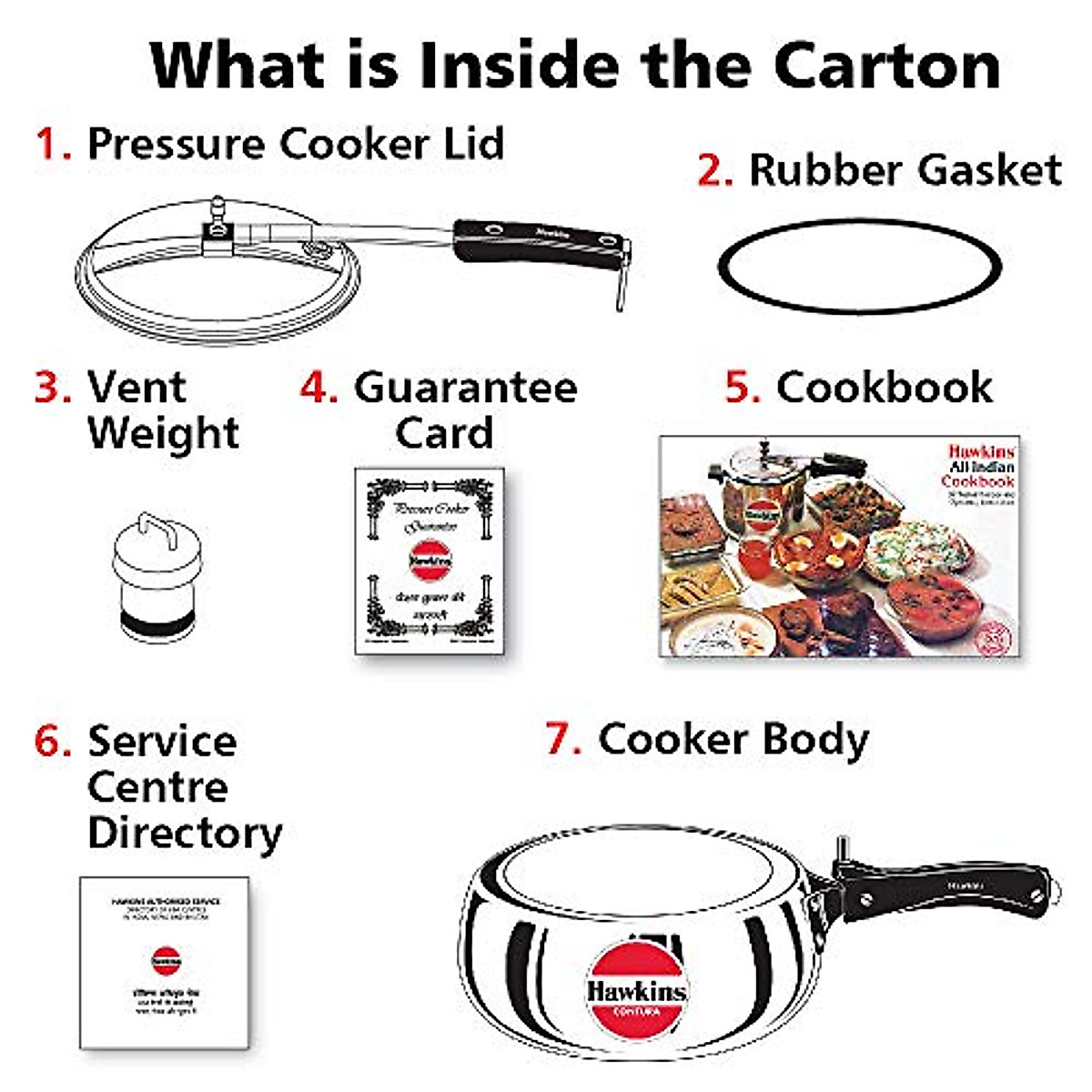 Hawkins HC35 Contura 3.5-Liter Pressure Cooker, Small, Aluminum