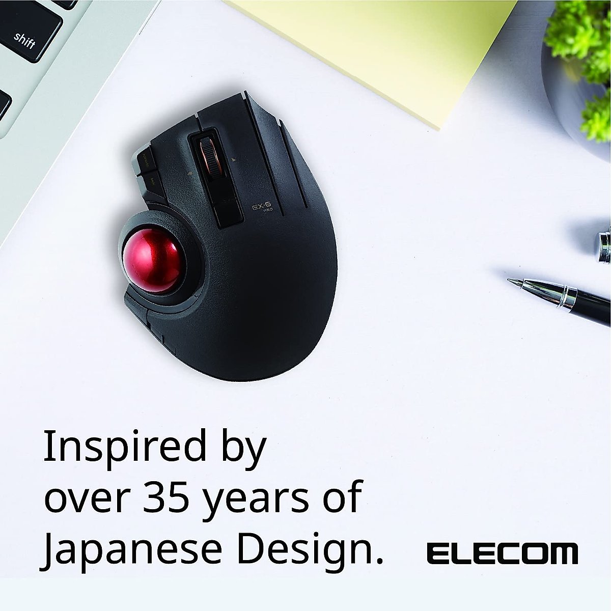 ELECOM 2.4GHz Wireless Thumb-Operated Trackball Mouse & Wired/Wireless/Bluetooth Thumb-Operated Trackball Mouse (M-XT3DRBK-G & M-XPT1MRXBK)