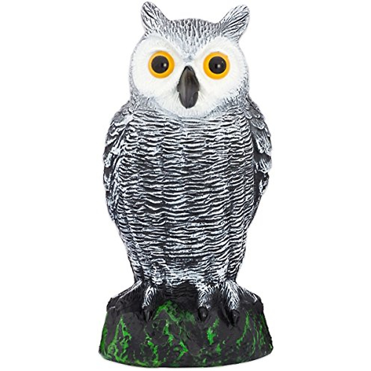 Fake Owl Decoy and Bird Deterrent - Plastic Owls to Scare Birds Away - Effective Bird Deterrent Devices as Scarecrow for Garden - Bird Repellent Devices Outdoor. Keep Birds Away!