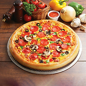 Milkary 4 Pieces Seamless Round Pizza Screen, 2 Pieces 12 inch Aluminum Mesh Pizza Screen and 2 Pieces 10 inch Pizza Mesh Baking Tray for Home Kitchen Restaurant Supplies