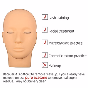 Practice Lash Mannequin Yellow Eyelid Doll Head