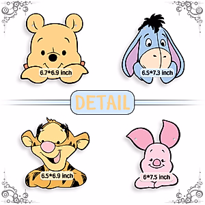 Winnie Banner for Baby shower Decorations The Pooh Birthday Banner Cute Winnie and Friends Party Supplies Winnie Theme Party Favor