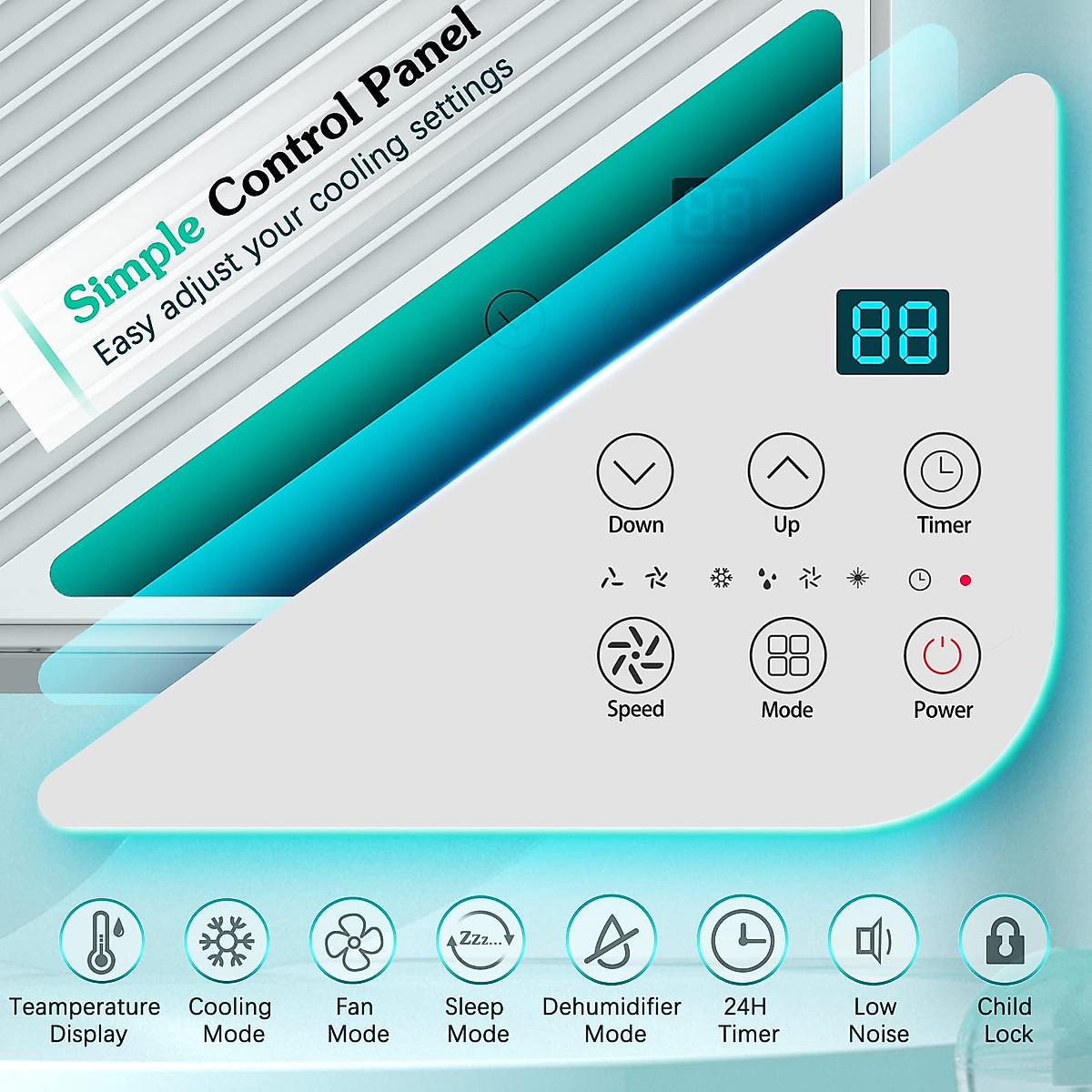 AirOrig 10,000 BTU Portable Air Conditioners/portable air conditioners for 1 room to 400 sq.ft/ 3 in 1 AC Portable Unit with Dehumidifier/Fan & Window Kit Included