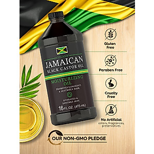 Carlyle Jamaican Black Castor Oil 16oz | Nourish Hair, Skin, and Nails | All Natural Hypoallergenic Conditioner