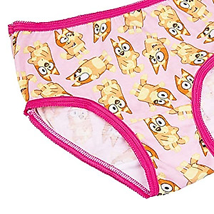Bluey Girls' Amazon Exclusive 10-Pack of 100% Combed Cotton Panties with Bingo, Bandit and More, Sizes 2/3T, 4T, 4, 6 & 8, 10-Pack