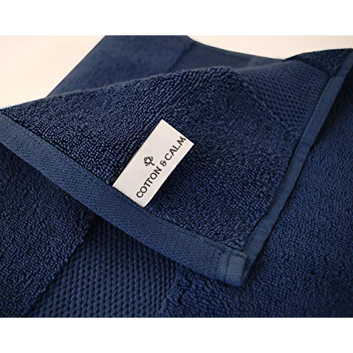 Cotton & Calm Exquisitely Plush and Soft Extra Large Bath Towel (Navy Blue, 35" x 70", Set of 1) Premium 100% Combed Cotton Oversized Luxury Bath Sheet, Pool Towel, Beach Towel