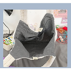 Fluffy Underarm Bag Y2K Fuzzy Plush Tote Bag Cute Cartoon Bear Aesthetic Shoulder Bag Accessories for Autumn Winter (Kakhi)