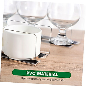 BUGUUYO 10pcs Dividing Partition L-Shaped Shelf Separator Closet Divider Closet Shelf Organizer Clear Bookshelf Separator Supermarket Shelf Dividers Plastic Shelves Towel PVC Vertical Tray