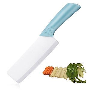 UDODEY Ceramic Knife 6-Inch Fruit Knives 6 inch Sturdy durable sharp Vegetable Cleavers Blue kitchenware