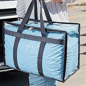 Mr Hsiung & Mrs 3 PACK Clear Clothes Storage Bags with Sturdy Zippers and Reinforced Handle Plastic Moving Totes for Comforters, Blankets, Linen, Bedding, Duvet, Pillows, Sweaters, Quilts