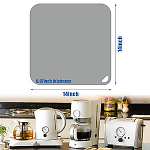 Heat Resistant Mat for Air Fryer Anti-slip mat for kitchen appliances, 1 Pcs Kitchen Countertop Heat Protector Mat Kitchen Hot Pads for Ninja Foodi Air Fryer, Coffee Maker(grey 14x14inch)