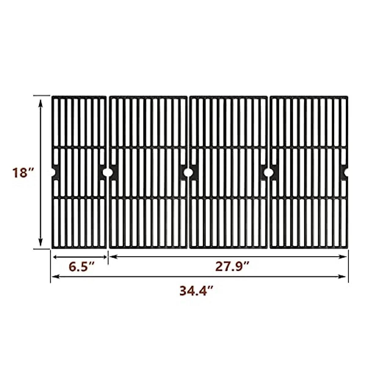 Uniflasy Replacement Parts Kit, Heat Plate Tent Shield, Grill Burner Pipe, Adjustable Crossover Tube and 18 Inch Grill Cooking Grates for Charbroil Performance 6 Burner 463276617,463244819,463238218