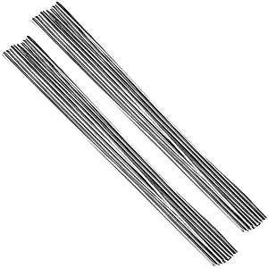 Aluminum Welding Rods, 20-Pack Universal Low Temperature Aluminum Welding Cored Wire for Electric Power, Chemistry, Food, Silver 0.08 x 10in/2 x 250mm (20-pack)