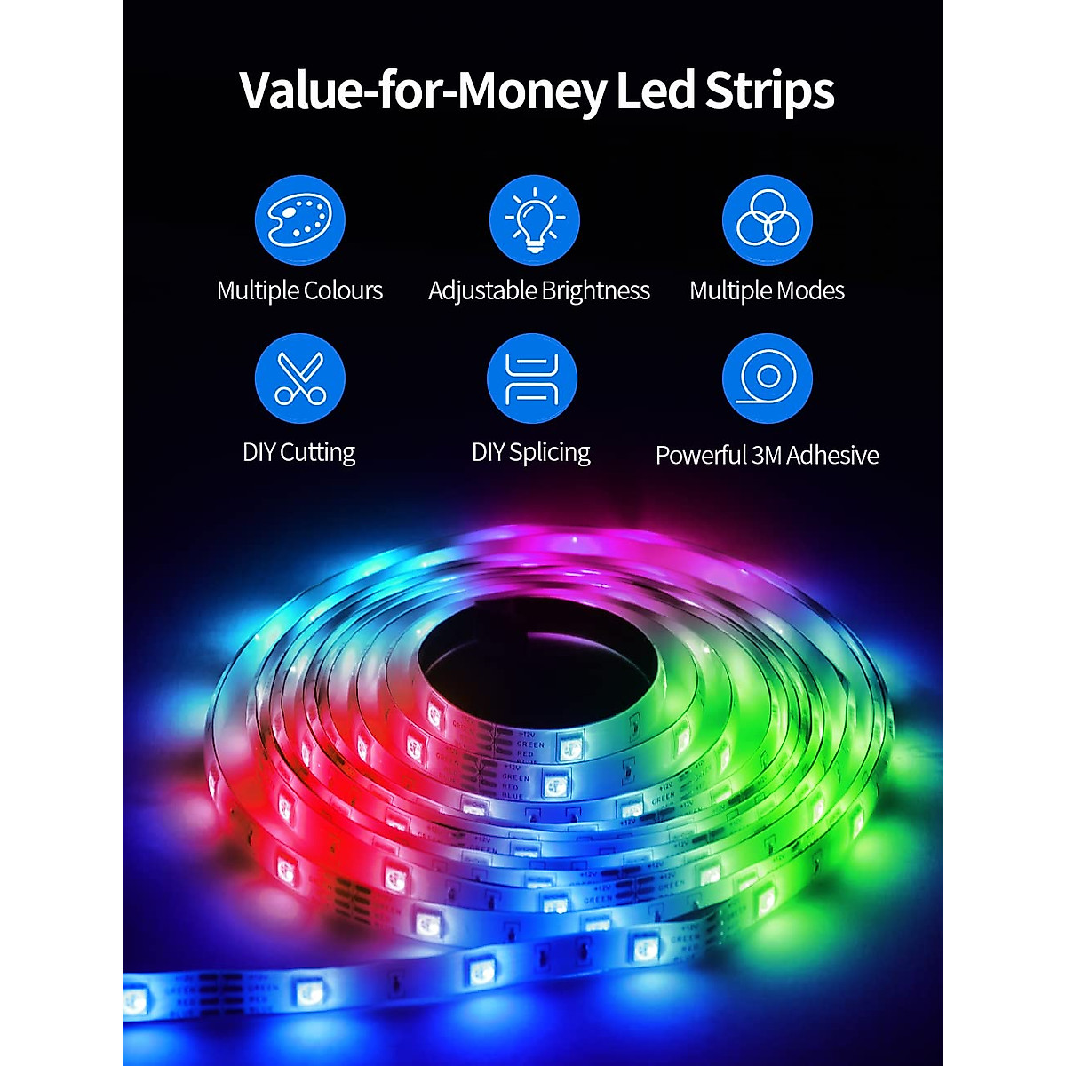 LED Floor Lamp, Standing Lamp with 5 Color Temperature/4 Brightness Levels, Modern Reading Lamp with Adjustable Gooseneck, Dimmable Touch Control Vertical Lamp for Bedroom and Living Room, Black