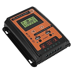 Qiilu PWM Solar Charge Controller Solar Panel Battery Intelligent Regulator with Dual USB LCD Display (30A)