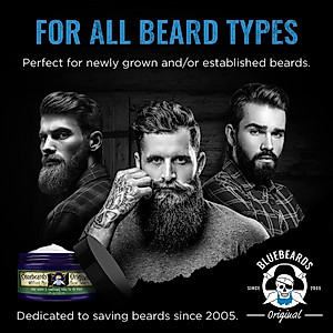 Bluebeards Original Fresh Mint Beard Saver, 4 oz. - Leave In Beard Conditioner for Men with Aloe & Peppermint Oil - Beard Softener that Deeply Conditions & Moisturizes Your Beard & Skin - Made in USA