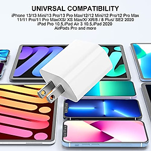 for iPhone Apple 13 12 14 Fast Charger Cable【Apple MFi Certified】20W USB C Wall Charger Plug and USBC to Lightning Cable Cord 6ft, Charging Block Power Adapter Cube Brick for iPhone 13/12 Pro/11,iPad