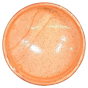 Mino Ware Traditional Japanese Yunomi Tea Cups, Mini Matcha Bowl, Orange AKA SHINO Design for Green Tea, Matcha Tea Set of 2