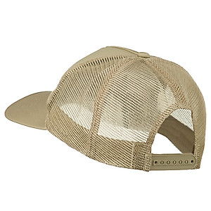 e4Hats.com New Big Size Trucker Mesh Cap - Khaki OSFM