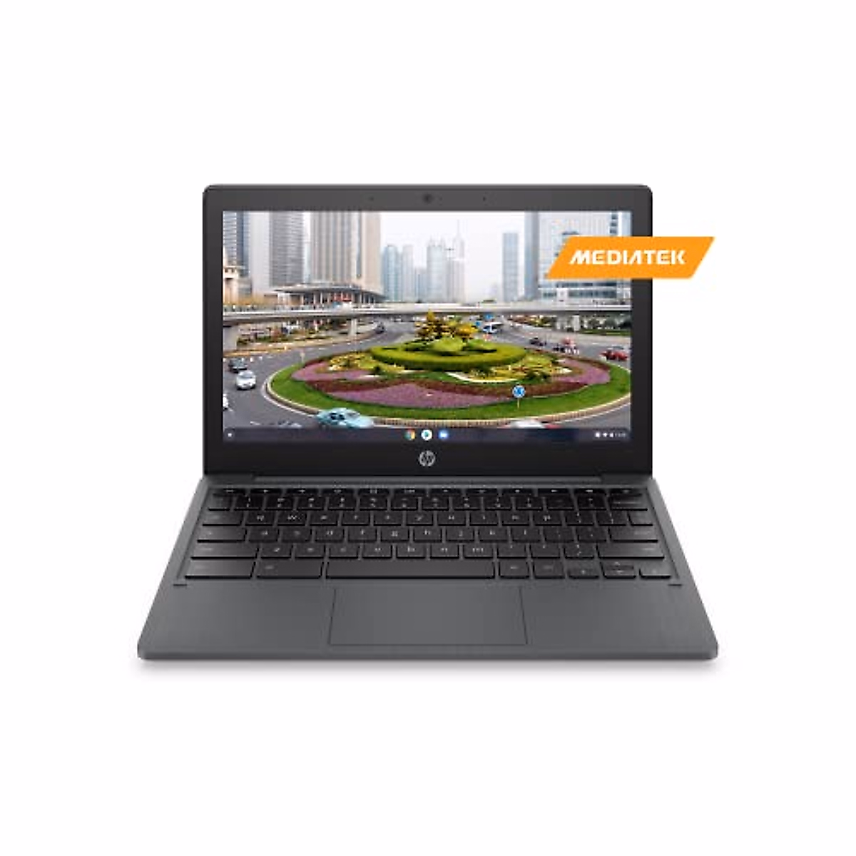 HP Chromebook 11 Laptop, MediaTek MT8183, 4 GB RAM, 64 GB eMMC, 11.6" HD Touchscreen, Chrome OS, Long Battery Life, USB-C Port, Custom-Tuned Speakers, Lightweight (11a-na0100nr, 2022, Ash Gray)
