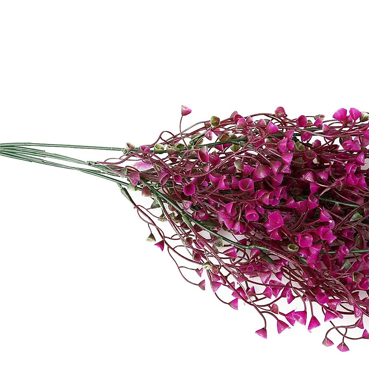 G-Tree Artificial Plants Vine Hanging, Set of 2 Artificial Ivy Flowers Fake Greenery Plants for Garden Wall Decoration, Red Rose