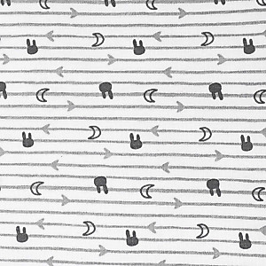 Lamaze Baby Super Combed Natural Cotton Sleep n Play, Zipper and Snap Closure Footed Sleepwear, 2 Pk, Grey Moon and Stars, 9 Months