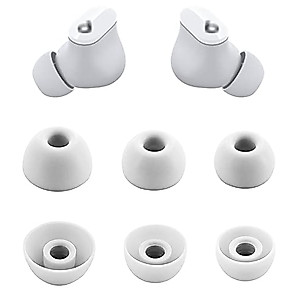 ALXCD Eartips Compatible with Beats Studio Buds, S/M/L 3 Sizes 3 Pairs Soft Silicon Earbuds Tips Ear Euds Set Ear Tips, Compatible with Beats Studio Buds 3 Pairs White