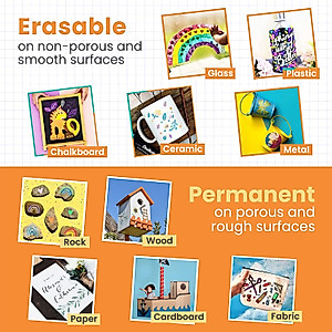 8 Washable Window Markers for Cars - 15mm Jumbo, 3 in 1 Nib, 28g Ink - Liquid Chalk Markers for Chalkboard, Blackboard, Glass, Bistro, Auto, Menu Board - Loved by Teachers, Kids, Artists, Businesses