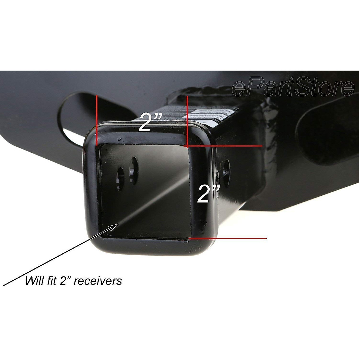 MULL USA Black Metal Flag Trailer Hitch Cover for 2" Receivers (with Locking Pin)