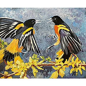 Spring Territories, Wildlife Birds by Internationally Renowned Painter Yary Dluhos