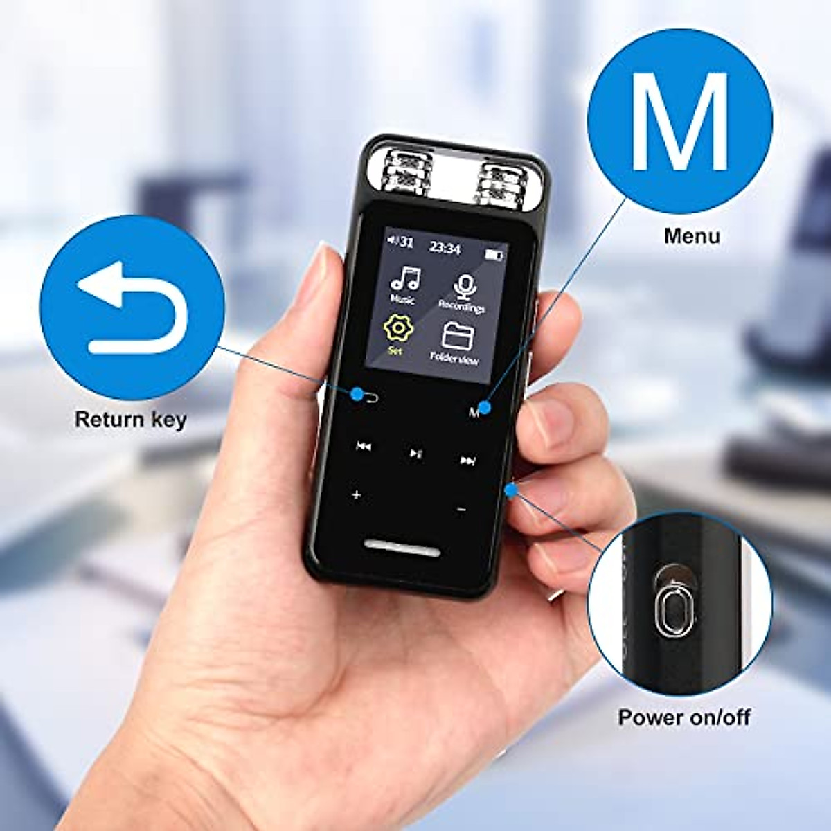 72GB Digital Voice Recorder Voice Activated Recorder with Playback - Upgraded Small Tape Recorder for Lectures, Meetings, Interviews, Mini Audio Recorder USB Charge, MP3