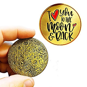 AA-019 I Love You to The Moon and Back Challenge Coin Medallion with 3D Moon