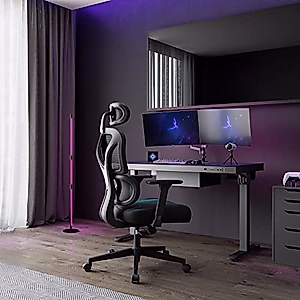 EUREKA ERGONOMIC Gaming Chair,Mesh Home Office Desk Chairs,Dual Back 3D Lumbar Support,Adjustable Armrest Headrest,Hight Back,Breathable Comfortable PC Computer Sillas Gamer Reclining Chair（Blue）