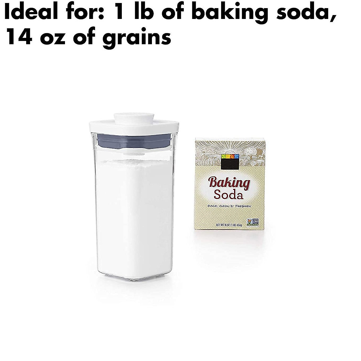 OXO-Good Grips POP Container - Airtight Food Storage - 0.5 Qt Square (Set of 4) for Candy and More