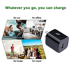 Fast Charger Block, Single Port USB Wall Plug for Phone 13 Charging Cubes 1A Power Adapter Compatible iPhone 12/11 Pro Max/XS/X/8/7/6/SE, Samsung Galaxy A12/A52/A10e/S22+/S10/S9/S8/Note20 Ultra, Moto