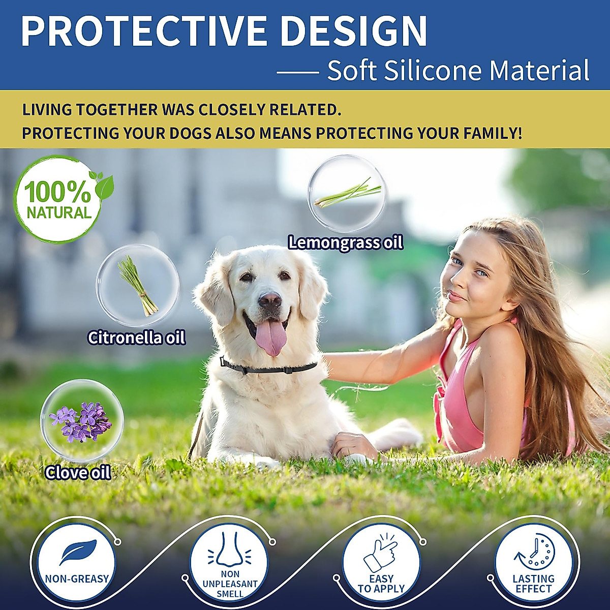 4 Pack Flea Collar for Dogs, Flea and Tick Collar for Dogs Puppies, 32 Months Flea and Tick Prevention for Dogs, Dog Flea Collar, Dog Flea and Tick Treatment-Black and Purple