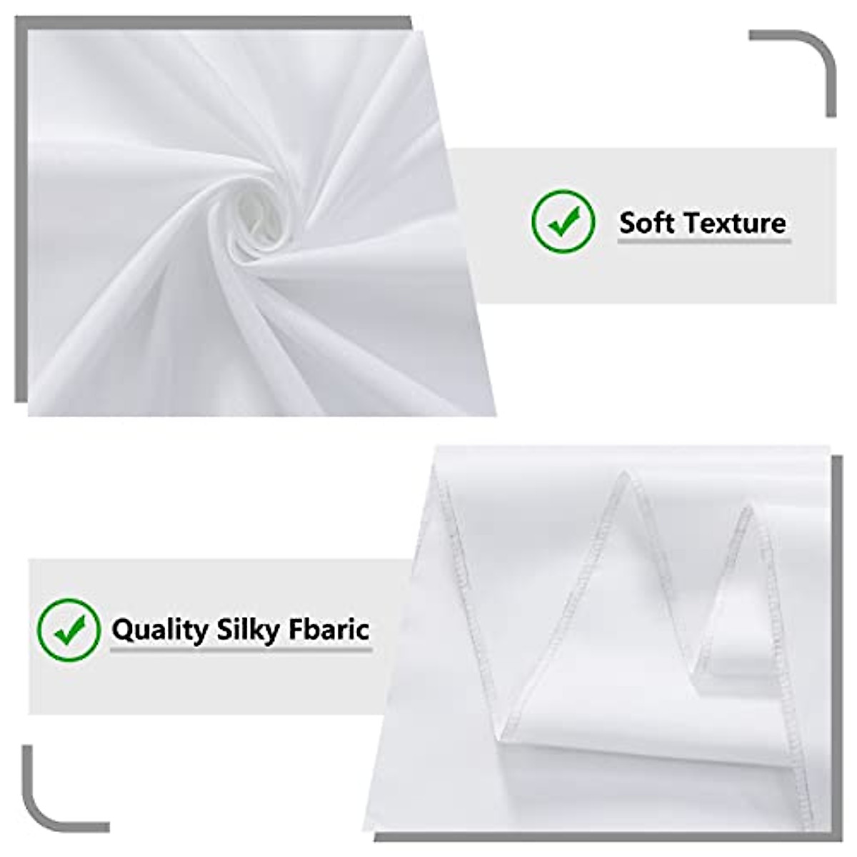 White Backdrop Curtain for Wedding Decor Holiday Party - White Wedding Backdrop Polyester Photography Backdrop Drapes Baby Shower Birthday Privacy Sliding Curtains Home Decor, 5ft x 10ft, 2 Panels