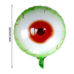 Halloween Eyeball Balloons Halloween Inflatable Eyeball Pumpkin Round Eyeball Foil Balloons Halloween Foil Balloons Halloween Decorations Loud House Birthday Decorations (A, One Size)