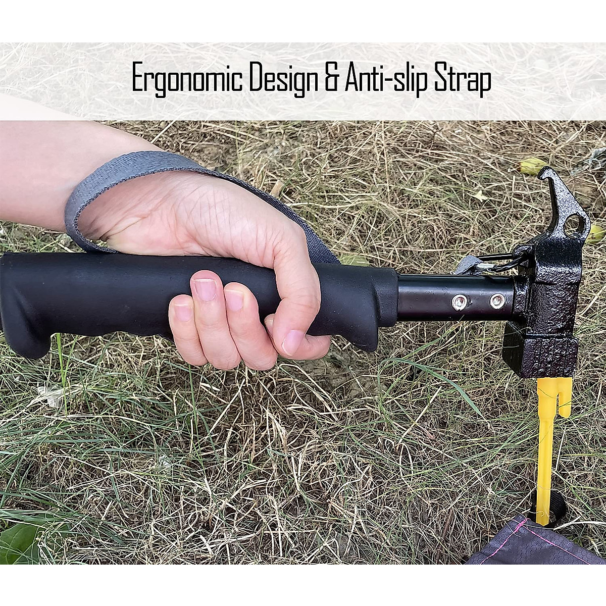 Sutekus Camping Hammer Tent Stake Hammer Heavy Duty Pegs Mallet Puller Tent Accessories for Camping, Hiking, Backpacking