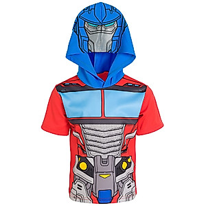 Transformers Optimus Prime Little Boys Athletic Graphic T-Shirt Mesh Shorts Blue/Red 7-8