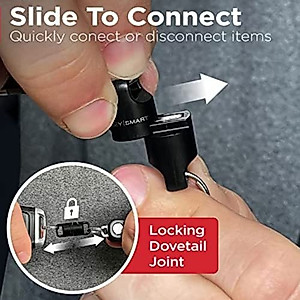 KeySmart MagConnect Pro Quick Release Keychain – Detachable Keychain for Bag, Purse & Belt – Quick Detach Keychain for Easy Access to Keys – Pull to Release Keychain with Super Strong Magnet