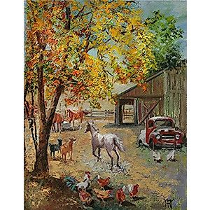 SOLD The Old Place, Rural Countryside America Barn By Internationally Renown Artist Yary Dluhos