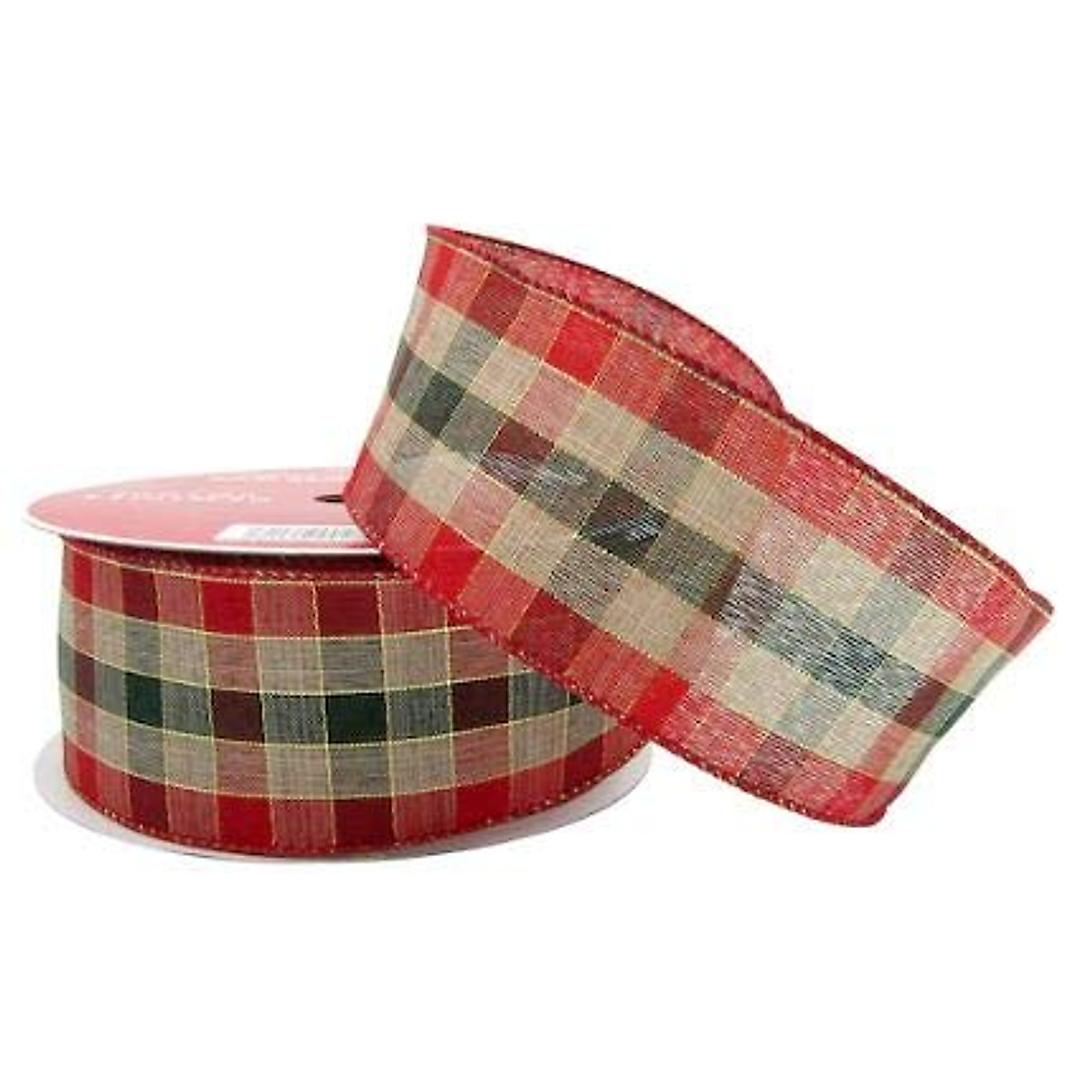 2.5" Wired Plaid Ribbon by Celebrate It Christmas