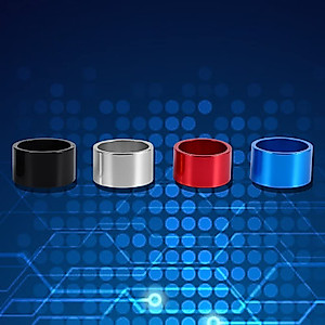 DEWIN 4 PCS Bicycle Headset Spacer Bike Handlebar Stem Spacers Aluminum Alloy Headset Stem Spacer Set Fit 28.6mm Bicycle Front Stem 5MM 10MM 15MM 20MM