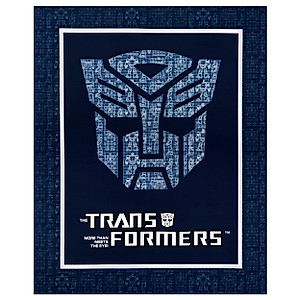 Transformer Autobot Shield 36" Panel Dark Blue, Fabric by The Yard
