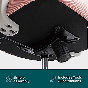 Office Chair, Desk Chair Mid Back Computer Chair Ergonomic Office Chair Mesh Computer Desk Chair with Lumbar Support Armrest, Executive Height Adjustable Swivel Task Chair for Women Adults